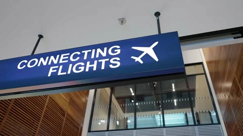 Airport Connecting Flight Passengers Sig... | Stock Video | Pond5