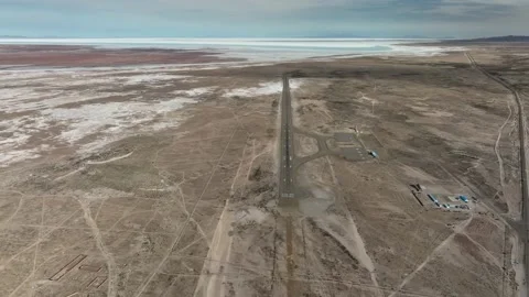 Airport in the desert of the town of Uyu... | Stock Video | Pond5