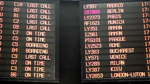 Final Call Flight Stock Footage ~ Royalty Free Stock Videos | Pond5