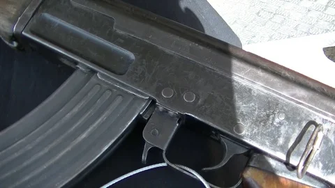 AK-47 Rifle Left Side | Stock Video | Pond5