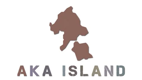 Aka Island map with paper regions. Anima... | Stock Video | Pond5