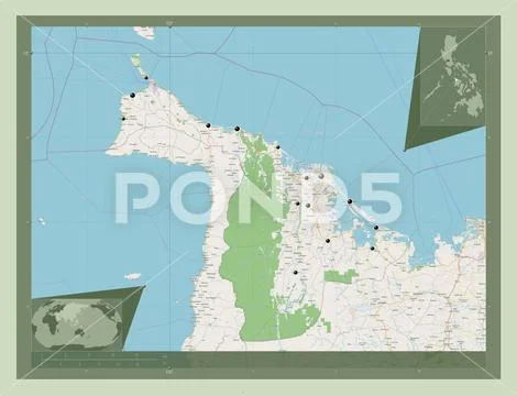 Aklan, Philippines. Open Street Map. Locations of major cities of the ...