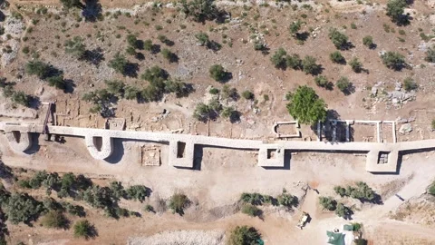 Akyaka castle, built in the 11th century... | Stock Video | Pond5