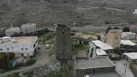 Al-Namas fort aerial view, Altawlah, Sau... | Stock Video | Pond5