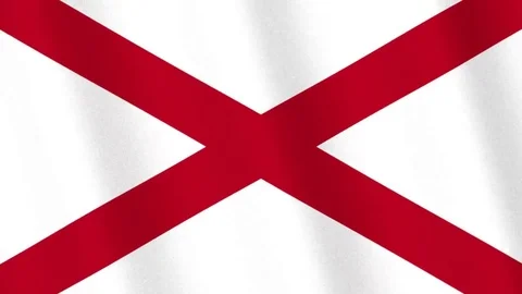 Alabama realistic flag looping HD backgr... | Stock Video | Pond5
