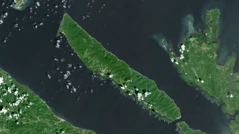 Alabat Island in the Philippine Sea. Sat... | Stock Video | Pond5