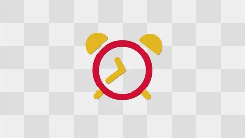 alarm clock icon motion graphics animati... | Stock Video | Pond5
