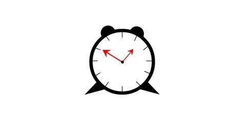 The alarm clock without numbers on a whi... | Stock Video | Pond5