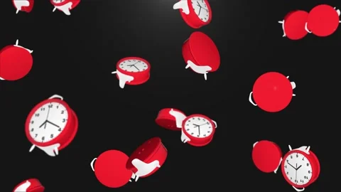 Alarm clocks falling down with depth of ... | Stock Video | Pond5