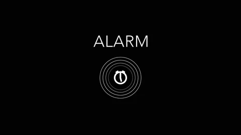 Alarm Screen Concept Animation on Black ... | Stock Video | Pond5