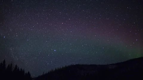 Alaska Aurora Borealis, Starry Night Sky... | Stock Video | Pond5