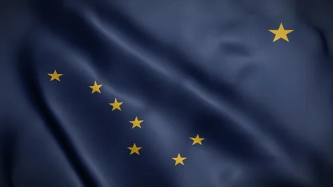 Alaska flag background realistic waving ... | Stock Video | Pond5