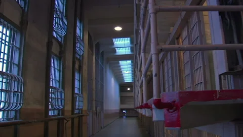 Alcatraz Prison - cell to window | Stock Video | Pond5