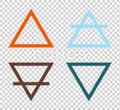 Alchemy symbols of the Four Elements on transparent background ...