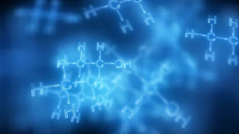 Alcohol (C2H5OH) molecule background. 4k... | Stock Video | Pond5