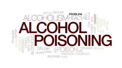 Alcohol poisoning animated word cloud, t... | Stock Video | Pond5