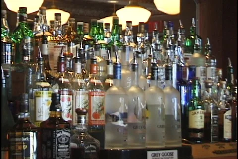 Alcohol Selection at Bar | Stock Video | Pond5