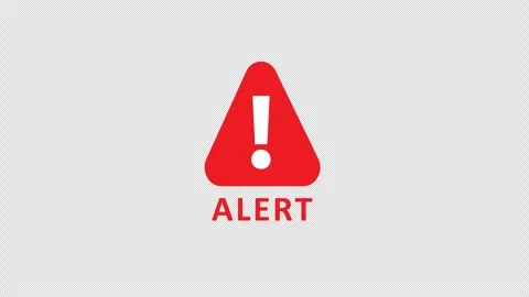 Alert icon Animation , alert warning red... | Stock Video | Pond5