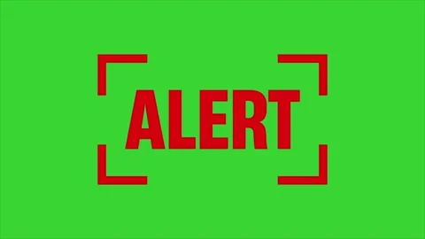 Alert message pop-up animation on a gree... | Stock Video | Pond5