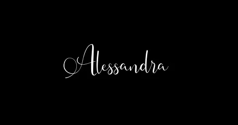Alessandra Female Name in Stylish Letter... | Stock Video | Pond5