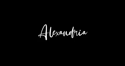 Alexandria Female Name in Elegant Cursiv... | Stock Video | Pond5