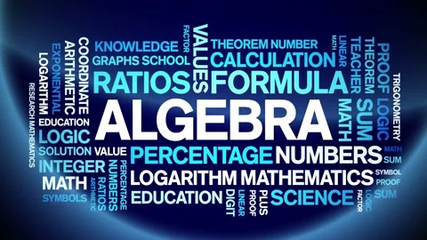 Algebra animated tag word cloud,animatio... | Stock Video | Pond5