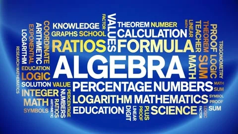 Algebra animated tag word cloud,animatio... | Stock Video | Pond5
