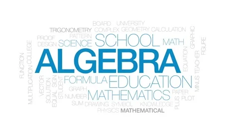 Algebra animated word cloud, text design... | Stock Video | Pond5