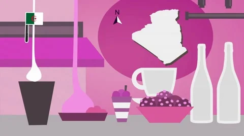 Algeria - Vector Menu - Restaurant - Foo... | Stock Video | Pond5