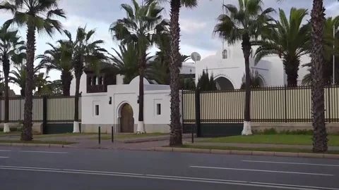 Algerian embassy in Rabat closed after t... | Stock Video | Pond5
