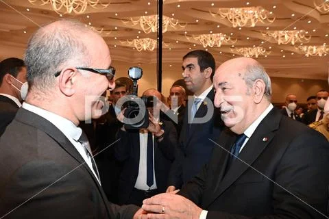 Algerian President Abdelmadjid Tebboune attends a ceremony marking ...