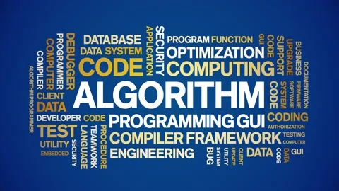 Algorithm animated word cloud,animation ... | Stock Video | Pond5