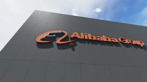 Alibaba logo on the wall, Editorial use ... | Stock Video | Pond5