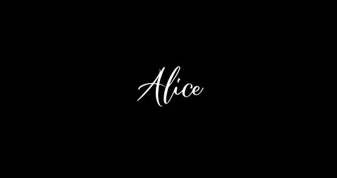 Alice Female Name Handwritten Text Anima... | Stock Video | Pond5