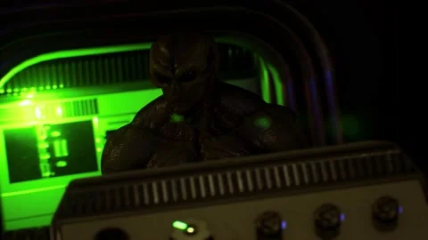 Alien Command Center Glows with Battle P... | Stock Video | Pond5