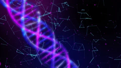 Alien DNA Spinning. Digital DNA Readings | Stock Video | Pond5