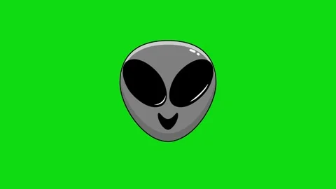 ALIEN Emoji on Green Screen: Loop Animat... | Stock Video | Pond5