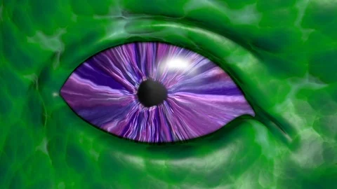 Alien eye blinking. 3d animation | Stock Video | Pond5