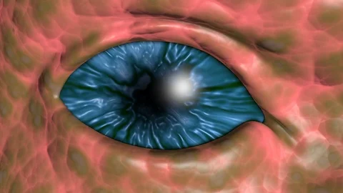 Alien eye blinking. 3d animation. | Stock Video | Pond5