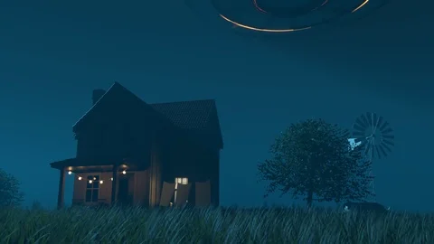 Alien invasion Silhouette of the shiny m... | Stock Video | Pond5