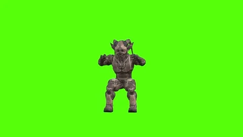 Alien Monster Climbing Wall Green Screen... | Stock Video | Pond5