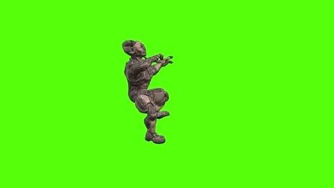 Alien Monster Climbing Wall Up Green Scr... | Stock Video | Pond5