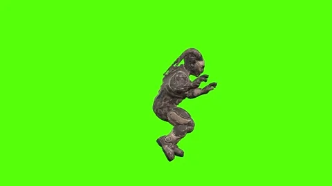 Alien Monster Crouch Backward Aiming Gre... | Stock Video | Pond5
