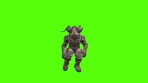 Alien Monster Crouch Backward Normal Gre... | Stock Video | Pond5