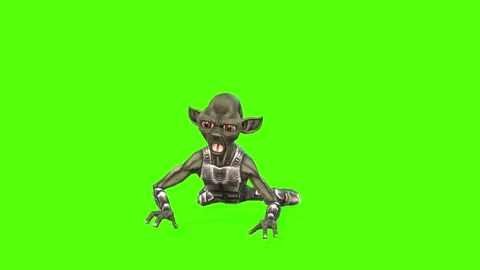 Alien Monster Death Green Screen Animati... | Stock Video | Pond5