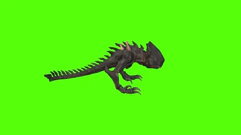 Alien monster Getting Hit Right Green Sc... | Stock Video | Pond5