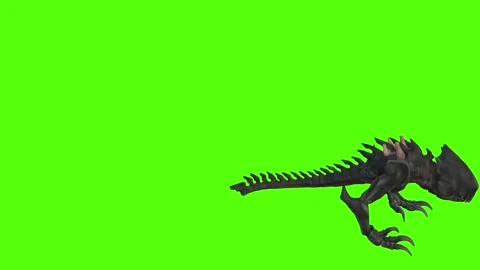 Alien monster Tail Attack Green Screen A... | Stock Video | Pond5