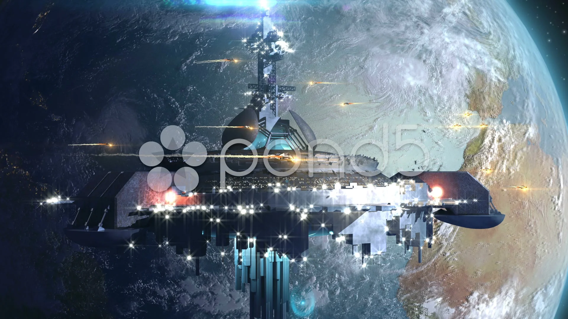 Horror Alien Space Station Background