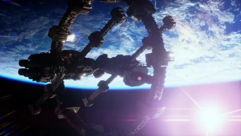 Mothership Earth Orbit Stock Footage ~ Royalty Free Stock Videos | Pond5
