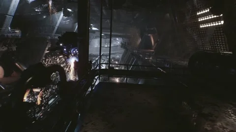 Alien Mothership Robots carry out Weldin... | Stock Video | Pond5